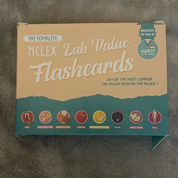 Nurse in the Making | Other | Nclex Lab Value Flashcards | Poshmark